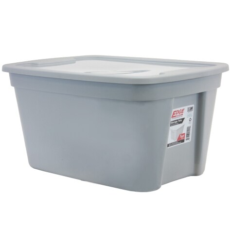 Grey Storage Tote Box, 5 gal.