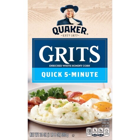Quaker Quick 5-Minute Grits Enriched White Hominy Corn 24 Oz | Family ...