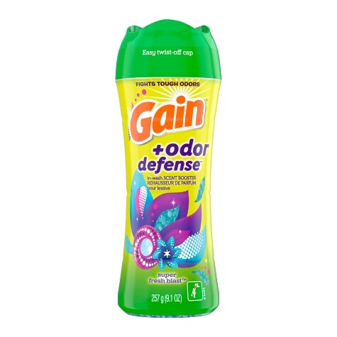 Gain + Odor Defense In-Wash Scent Booster, Super Fresh Blast Scent, HE ...