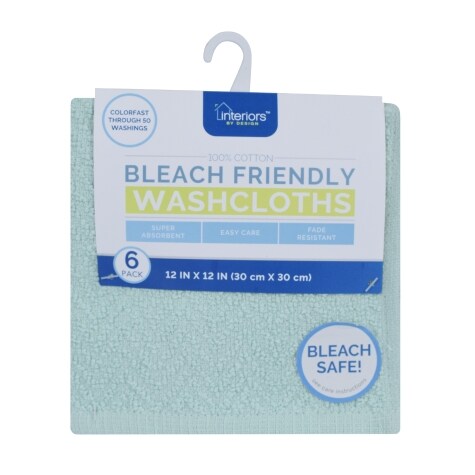 Assorted Bleach Friendly Washcloths, 6 ct.