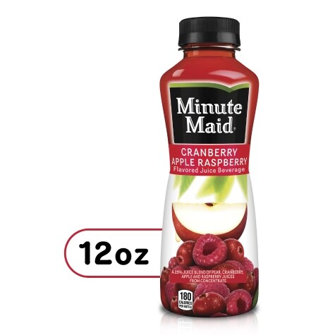Minute Maid Cranberry Apple Raspberry Fruit Juice Bottle, 12 fl oz