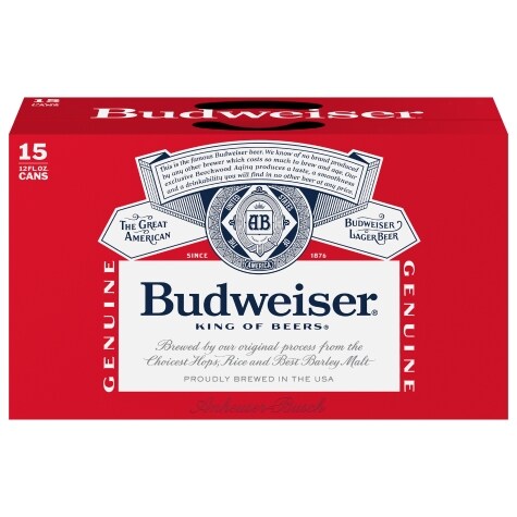 Budweiser Lager Beer 15 - 12 fl oz Cans | Family Dollar