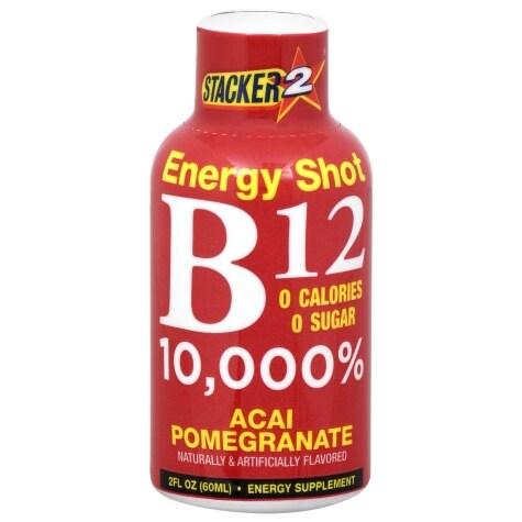 Stacker 2 B12 Energy Shot - Acai Pomegranate, 2 oz. | Family Dollar