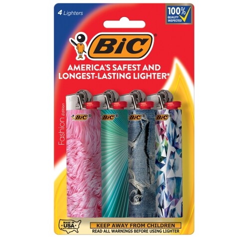 BIC Maxi Pocket Lighter, Fashion Collection, Assorted Unique Lighter ...