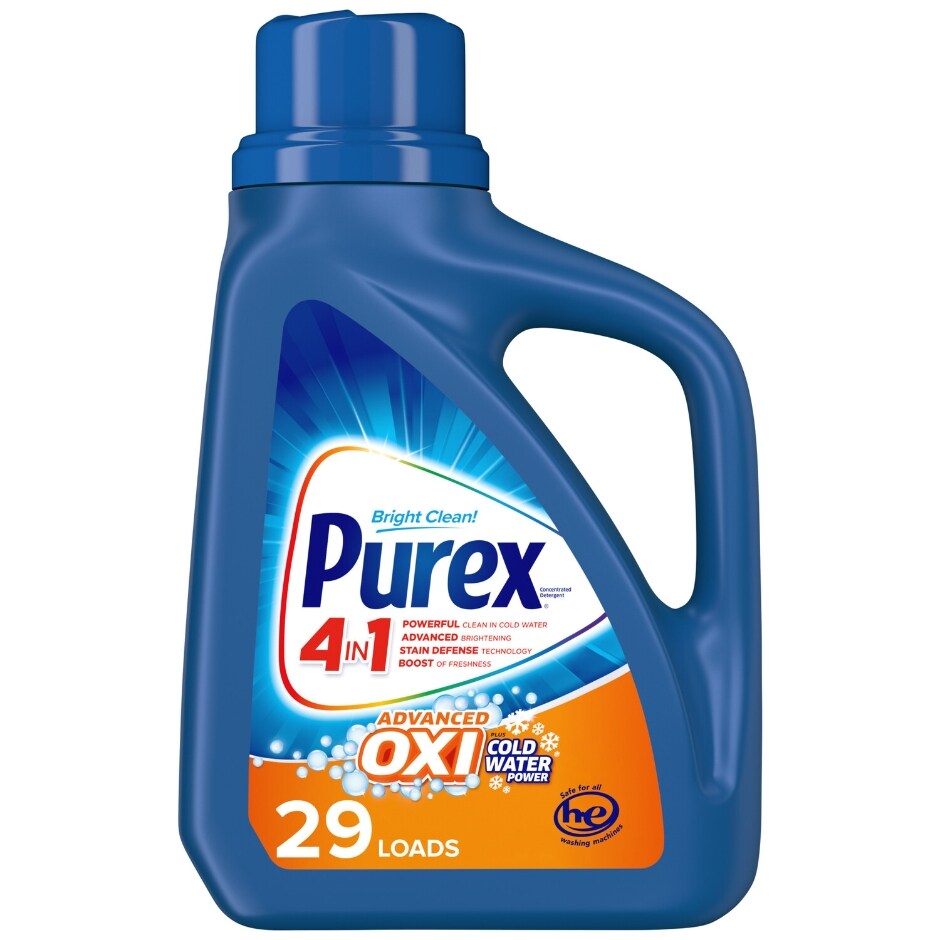 Purex Liquid Laundry Detergent Plus OXI, Stain Defense Technology, 43.5 ...