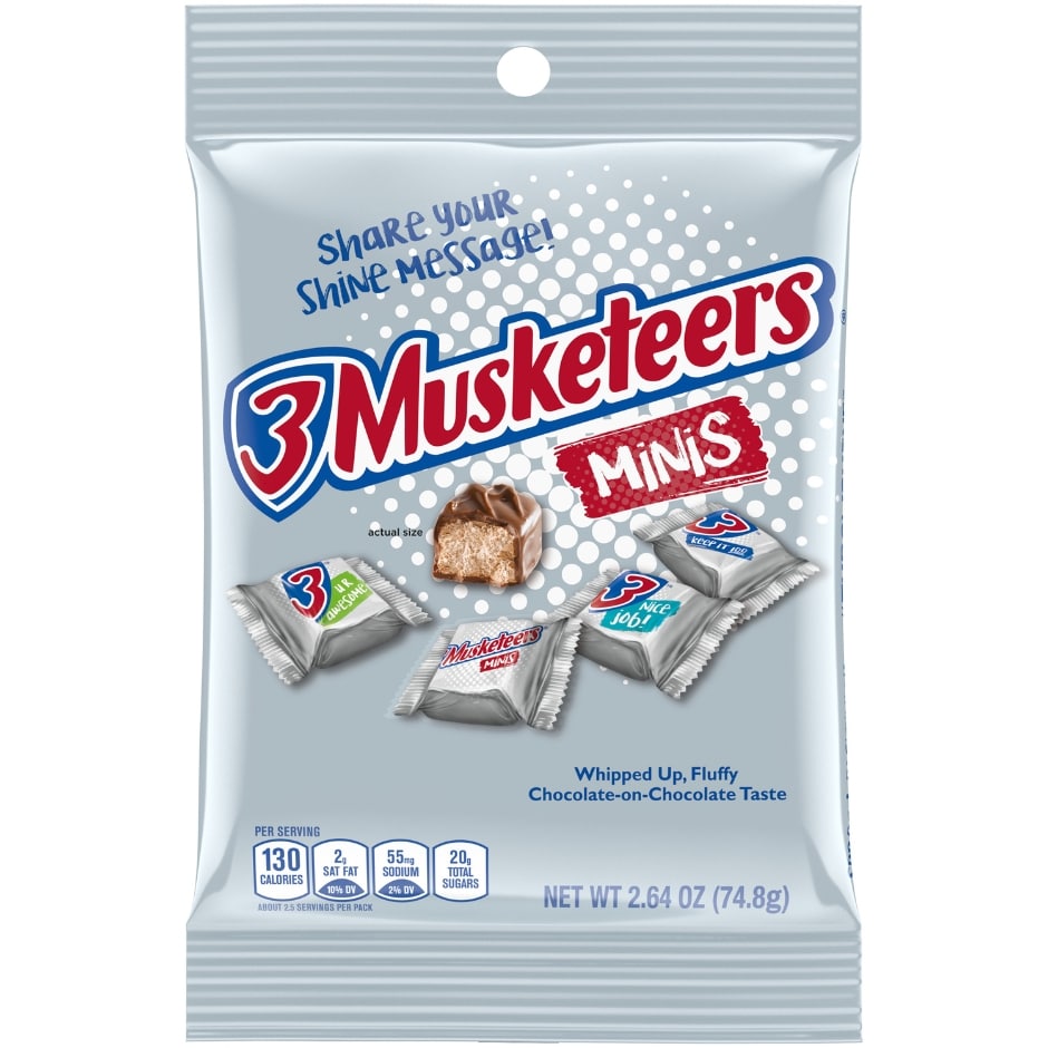 3 MUSKETEERS Minis Milk Chocolate Candy Bars, 2.64 oz Bag | Family Dollar
