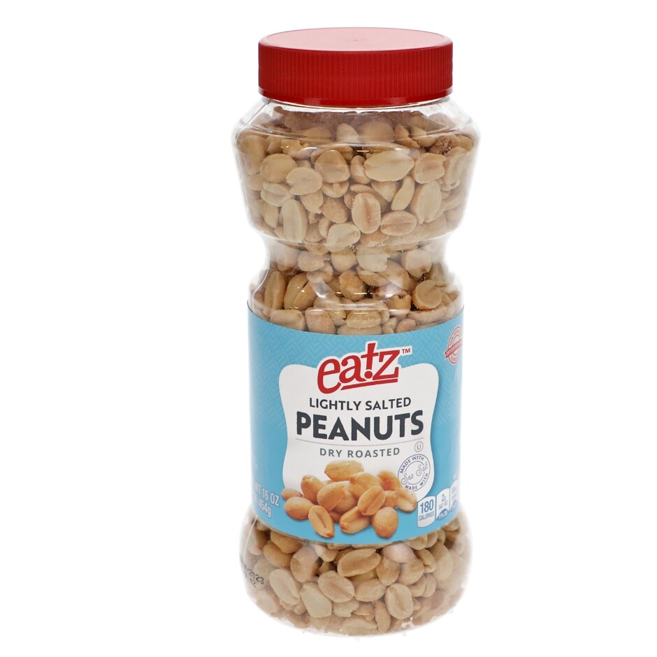 Eatz Lightly Salted Dry Roasted Peanuts, 16 oz. | Family Dollar