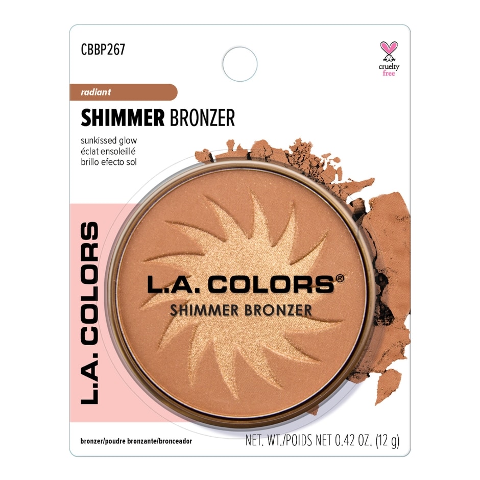 2005092-L.A. Colors Shimmer Bronzer in Radiant, 0.42 oz.