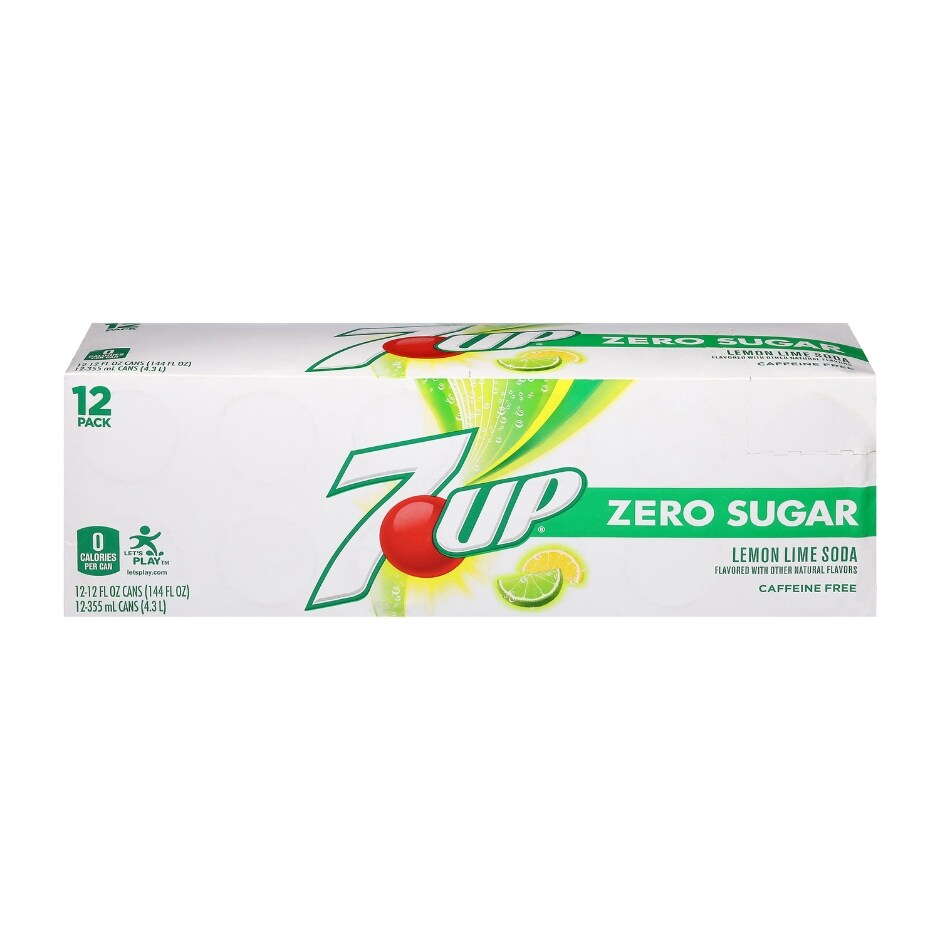 7UP Zero Sugar Lemon Lime Soda, 12 fl oz cans, 12 pack | Family Dollar