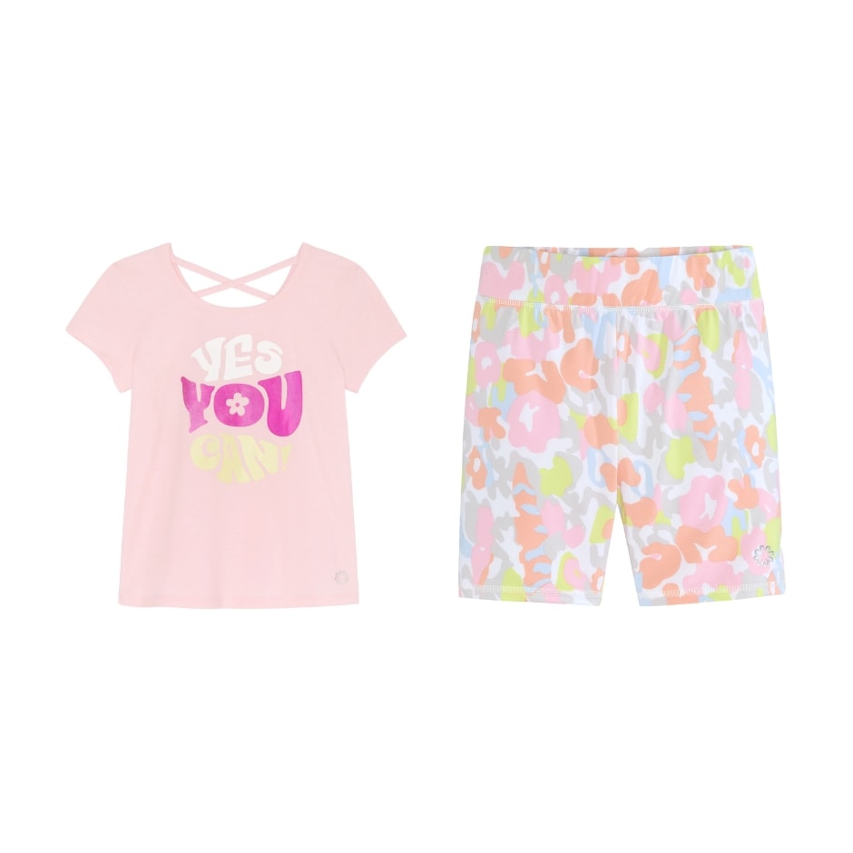 Pro Player Girls' "Yes You Can" Biker Short Set | Family Dollar