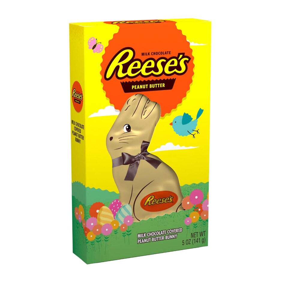 Reese's Milk Chocolate Peanut Butter Bunny, Easter Candy Gift Box, 5 oz.