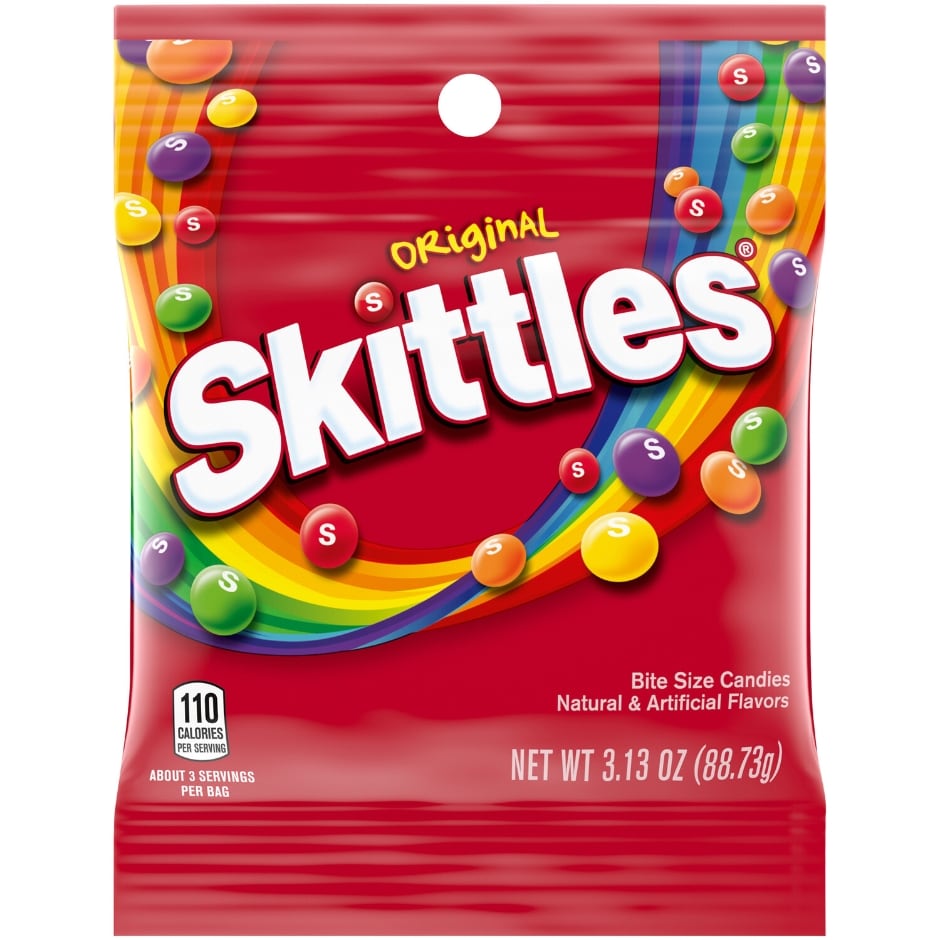 SKITTLES Original Chewy Candy Pack, 3.13 oz Bag | Family Dollar
