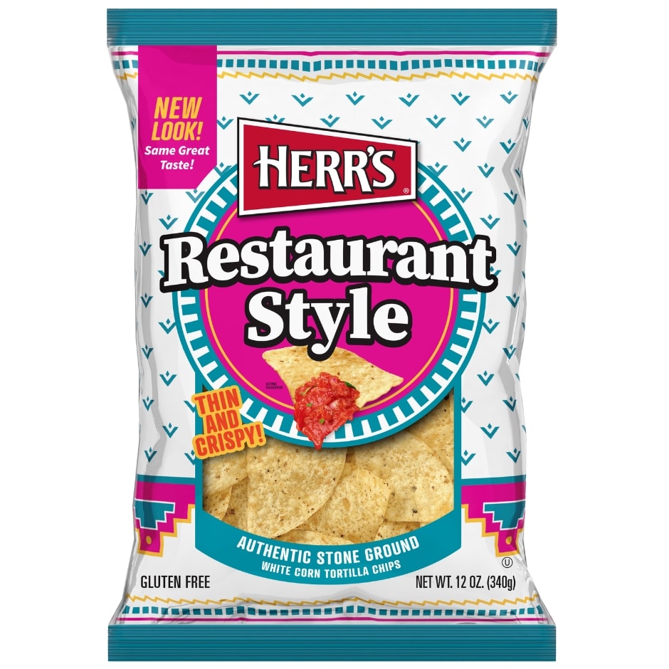 Herr's Restaurant Style White Corn Tortilla Chips 12 oz | Family Dollar