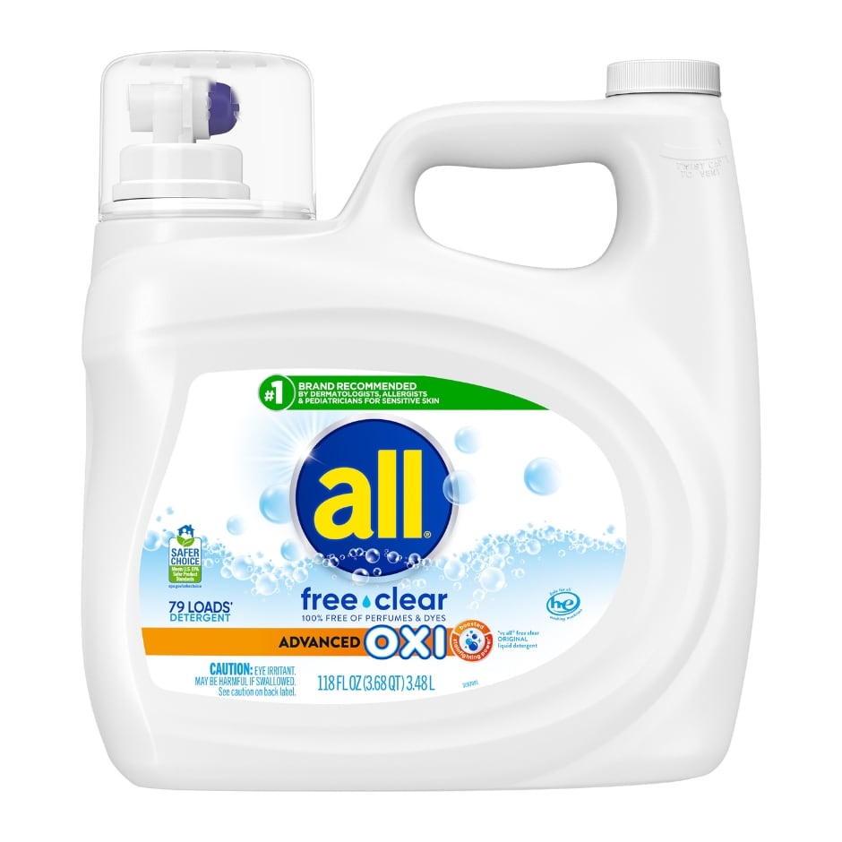 All Liquid Laundry Detergent with Advanced OXI Stain Removers and ...