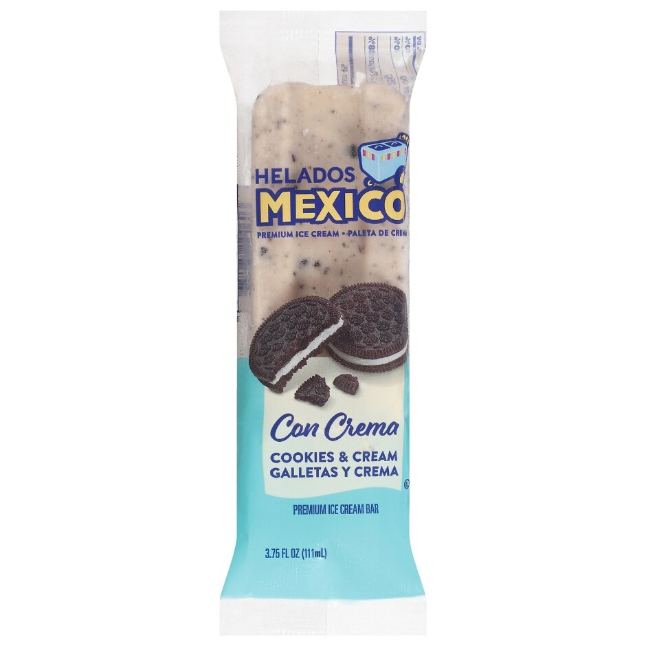 Helados Mexico Premium Cookies & Cream Ice Cream Bar 3.75 fl oz ...