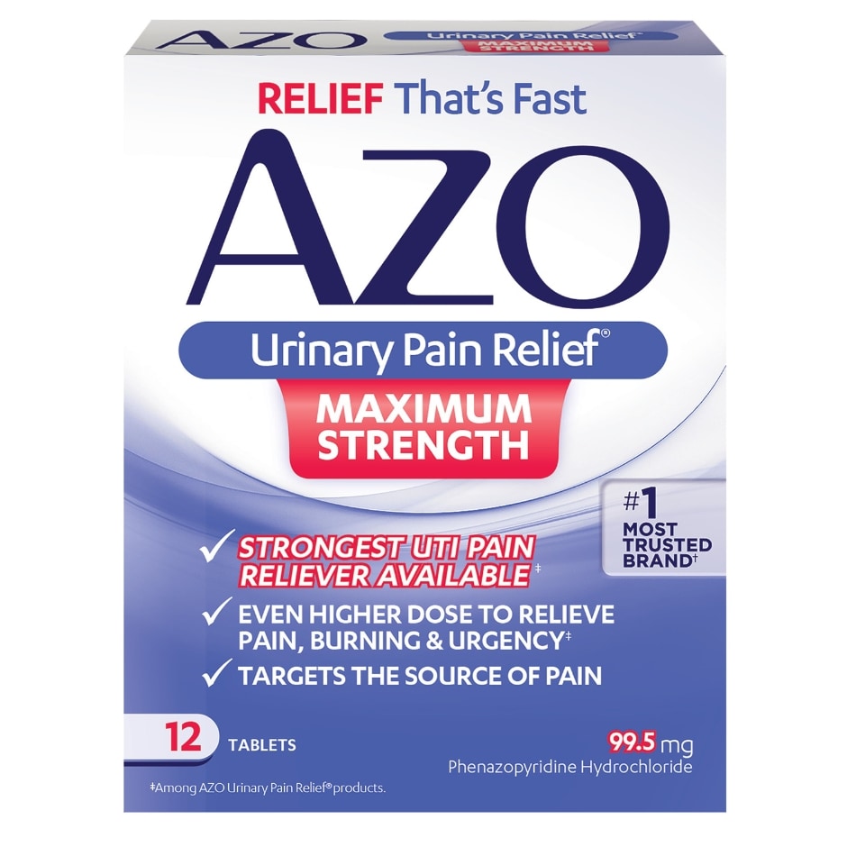 Azo Maximum Strength Urinary Pain Relief Tablets, 12 ct. | Family Dollar