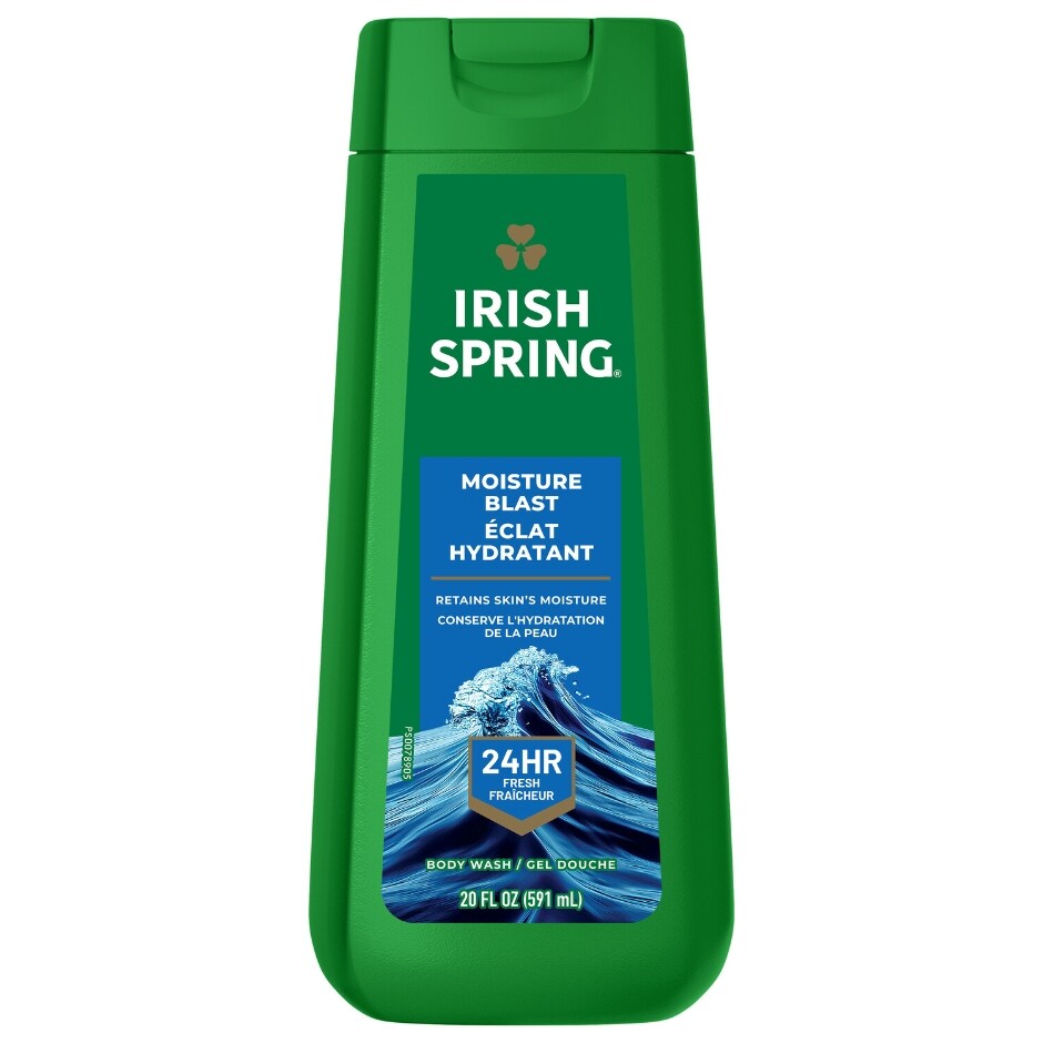 Irish Spring Moisture Blast Moisturizing Body Wash for Men, 24-Hour ...
