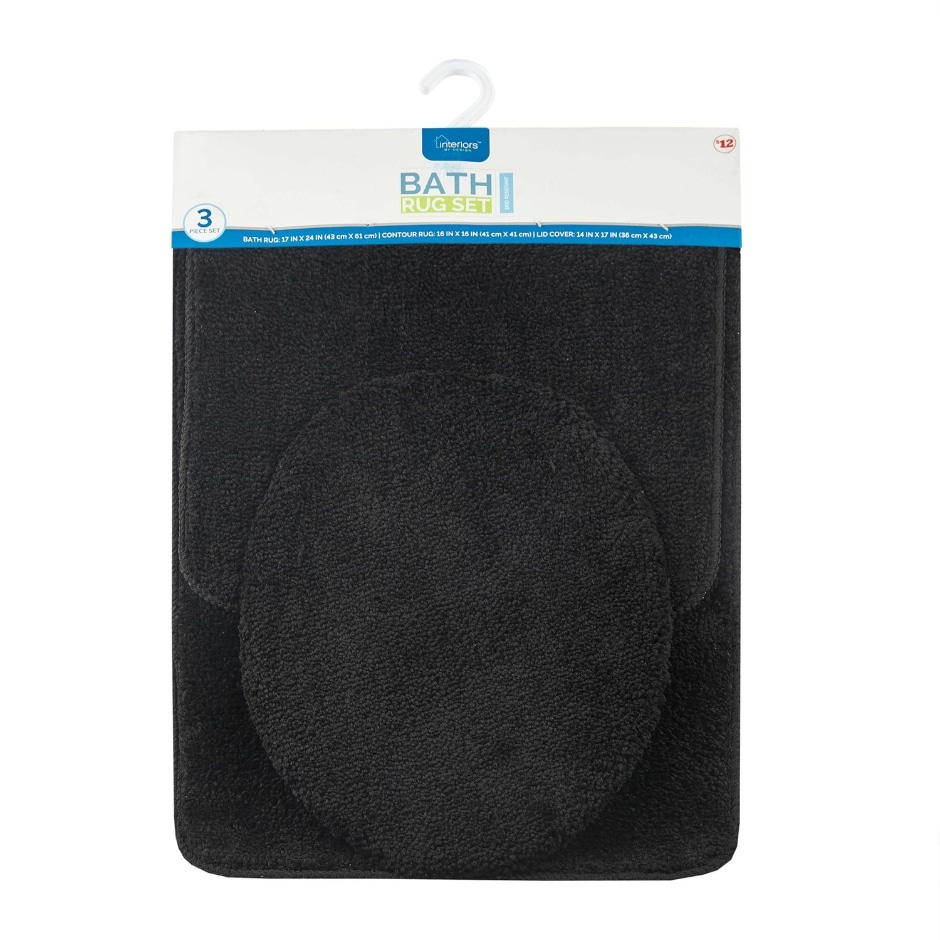 Interiors By Design Assorted Bath Rugs, 3-pc. Set | Family Dollar