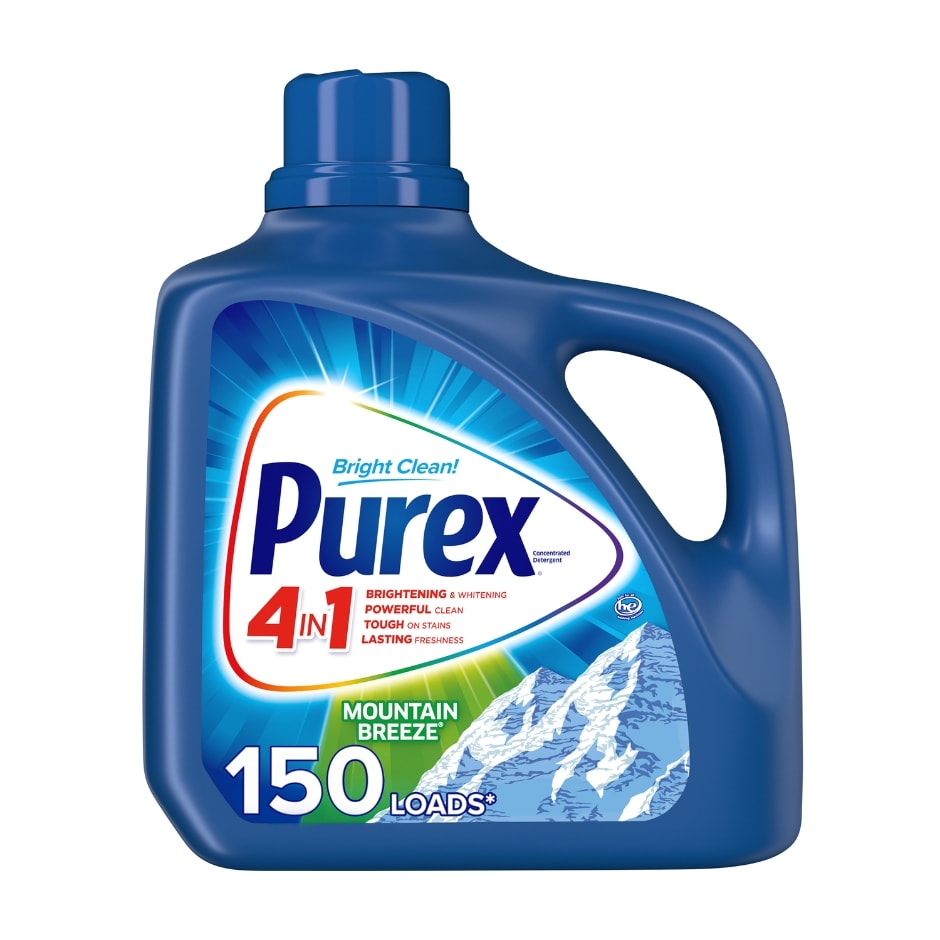 Purex Liquid Laundry Detergent, Mountain Breeze, 195 Fluid Ounces, 150 ...
