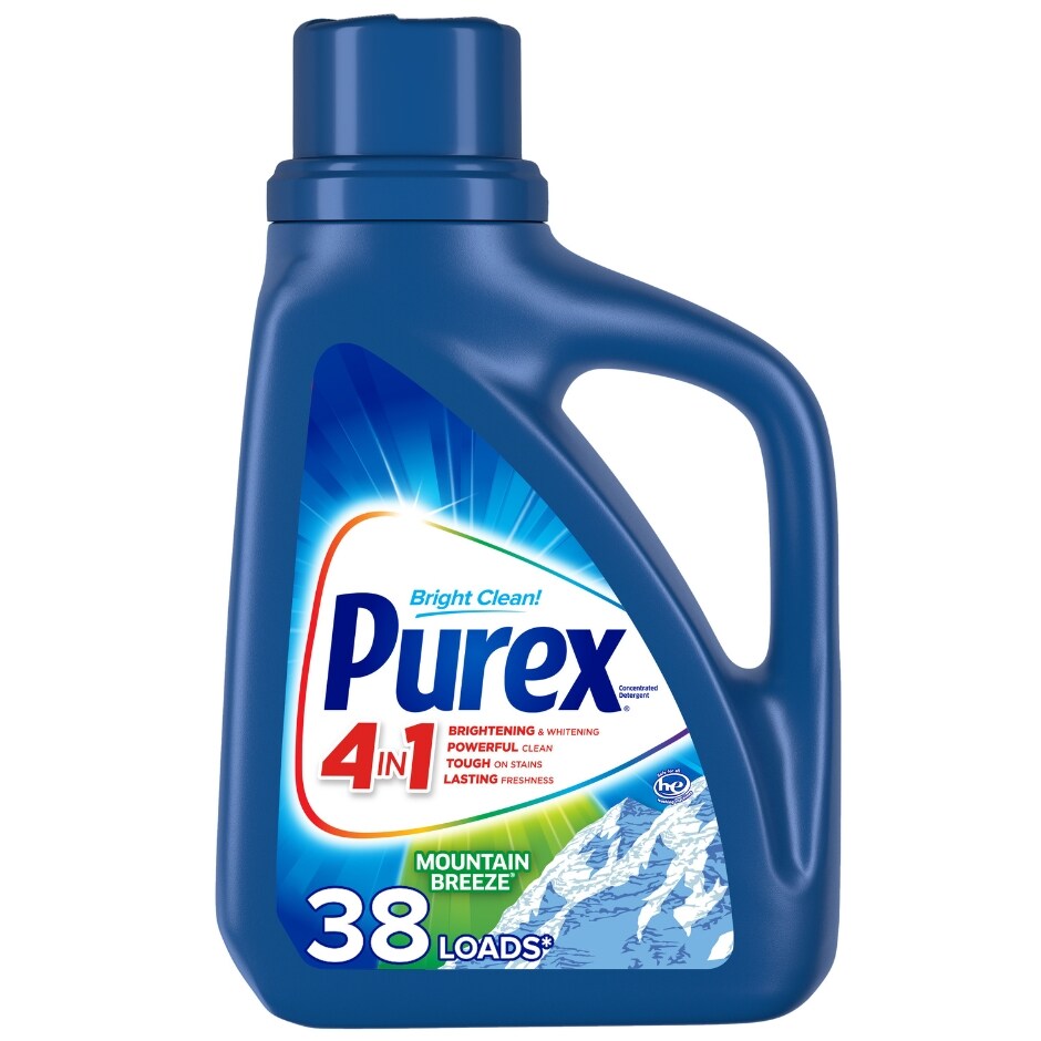 Purex Liquid Laundry Detergent, Mountain Breeze, 50 Fluid Ounces, 38 ...
