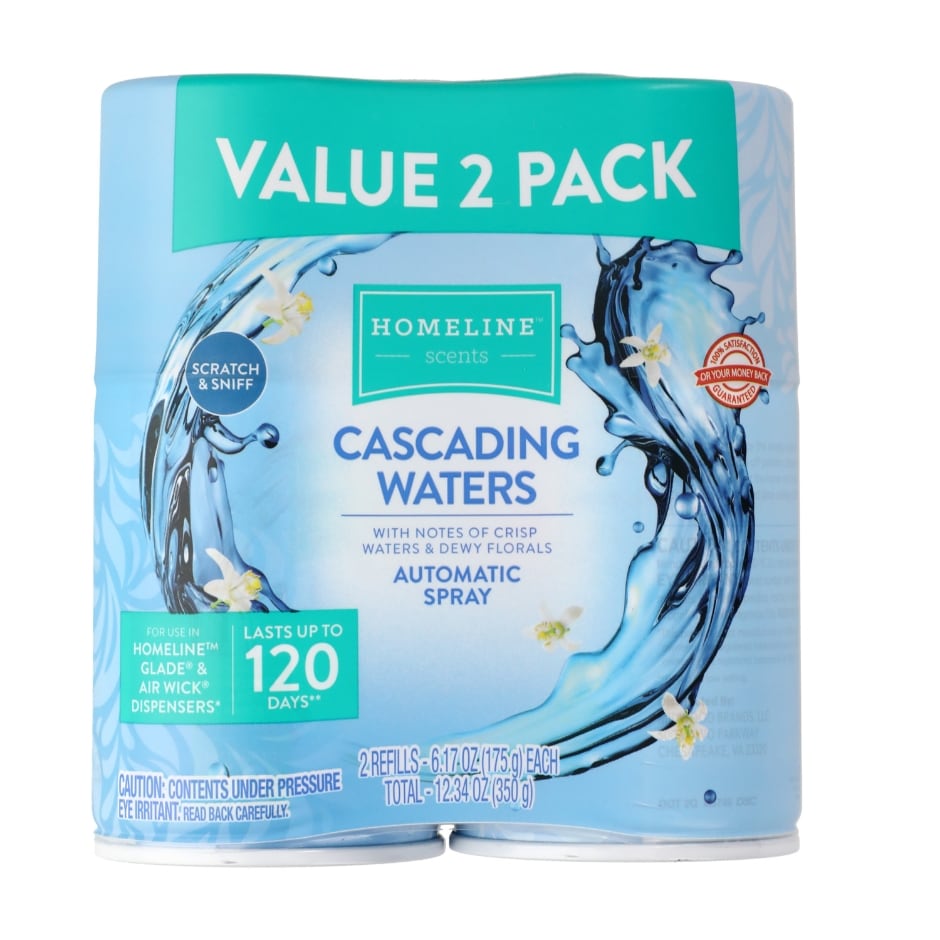 Homeline Automatic Spray Refills, Cascading Waters, 2 ct. | Family Dollar