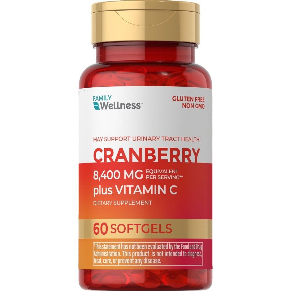 Family Wellness Cranberry 8,400 mg + Vitamin C Softgels, 60 ct.