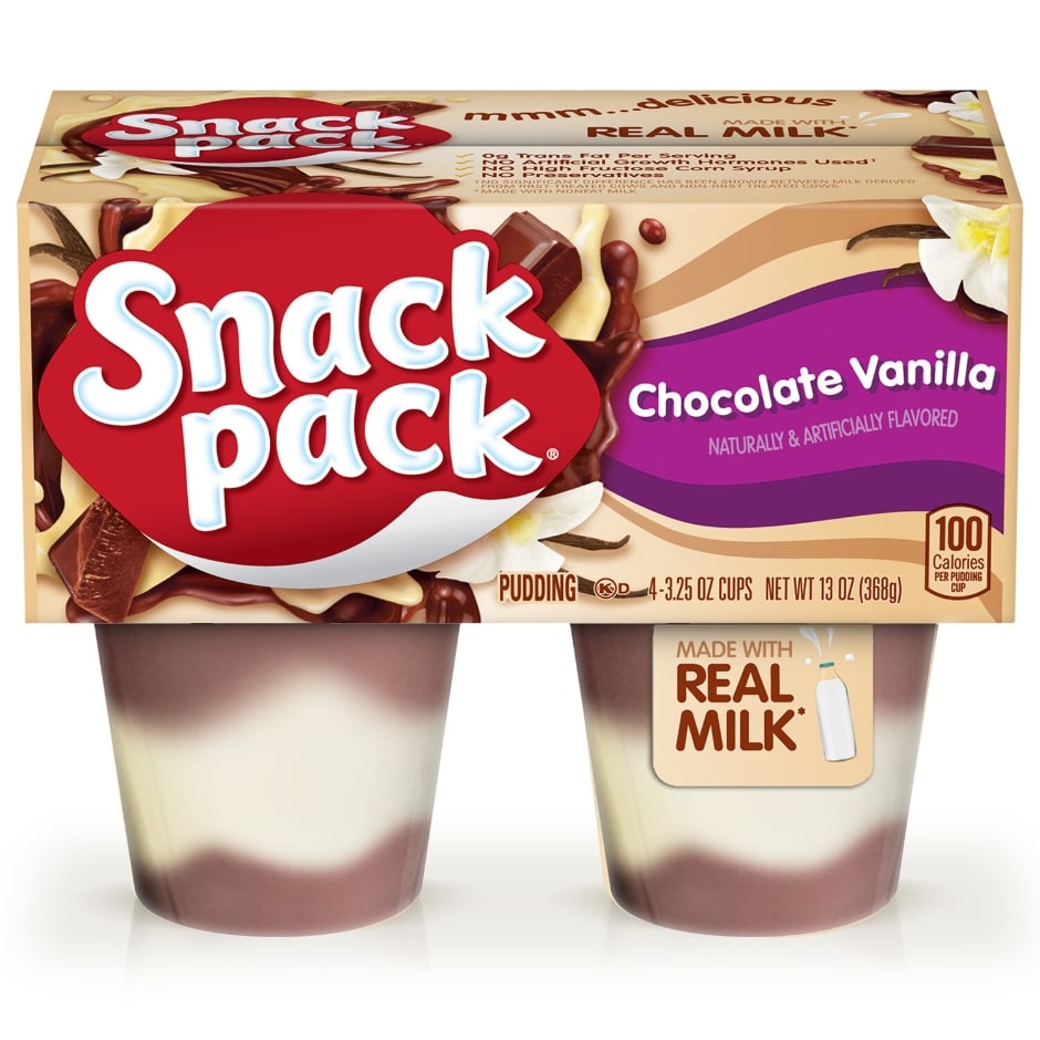 Snack Pack Chocolate Vanilla Pudding, 4 pk. | Family Dollar