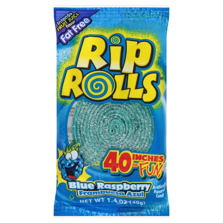 Rip Rolls Blue Raspberry Candy, 1.4 oz. | Family Dollar