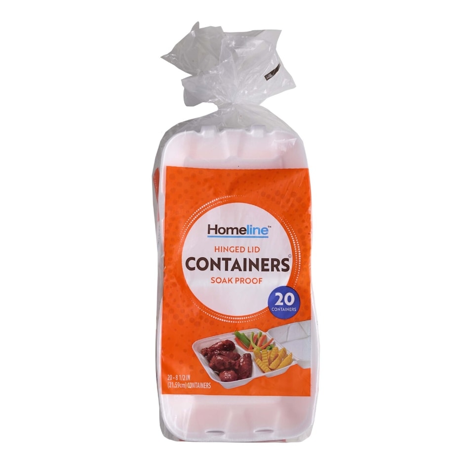 Homeline Soak Proof Containers with Hinged Lids, 20 ct. | Family Dollar