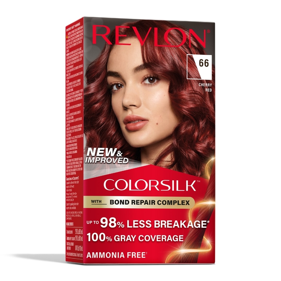 Revlon ColorSilk with Bond Repair Complex Cherry Red 66 Permanent Hair ...
