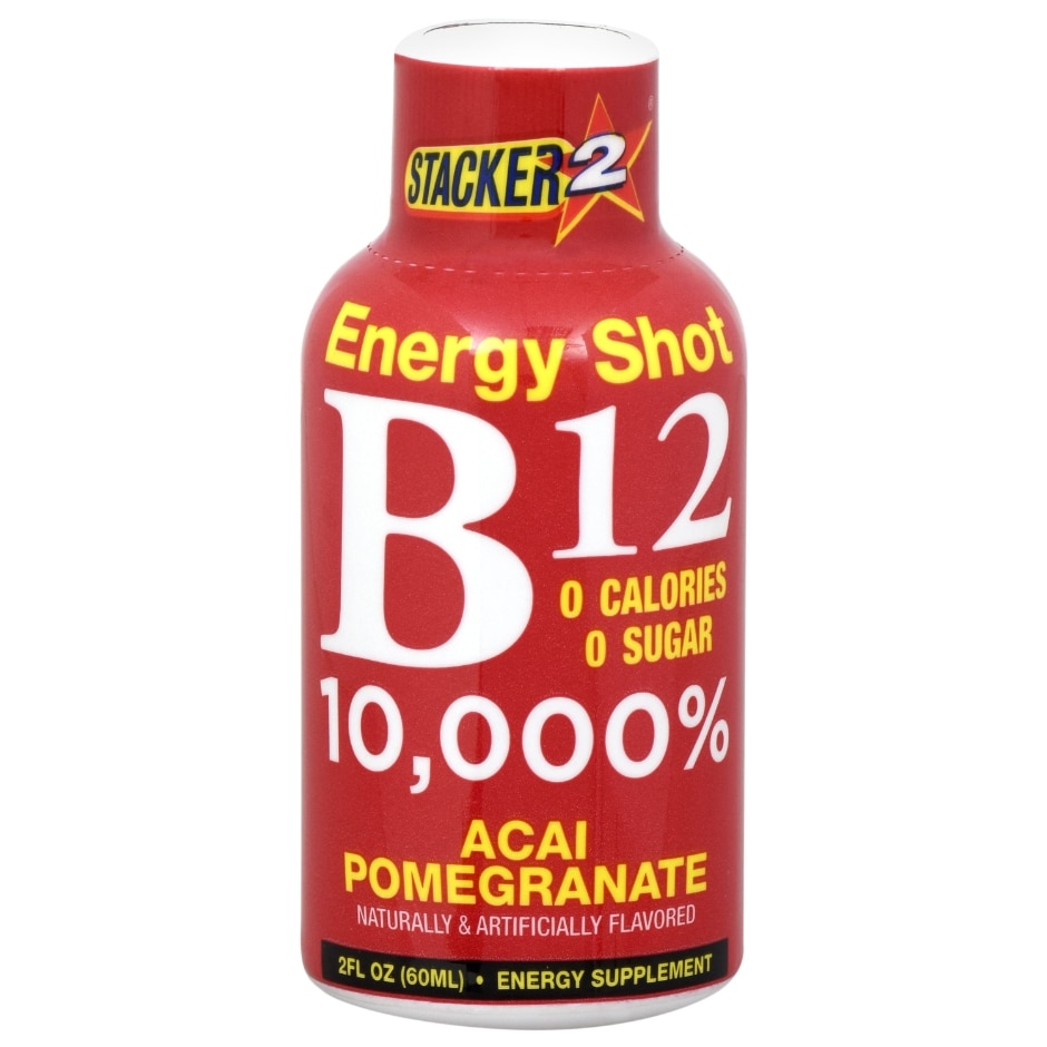 Stacker 2 B12 Energy Shot - Acai Pomegranate, 2 oz. | Family Dollar