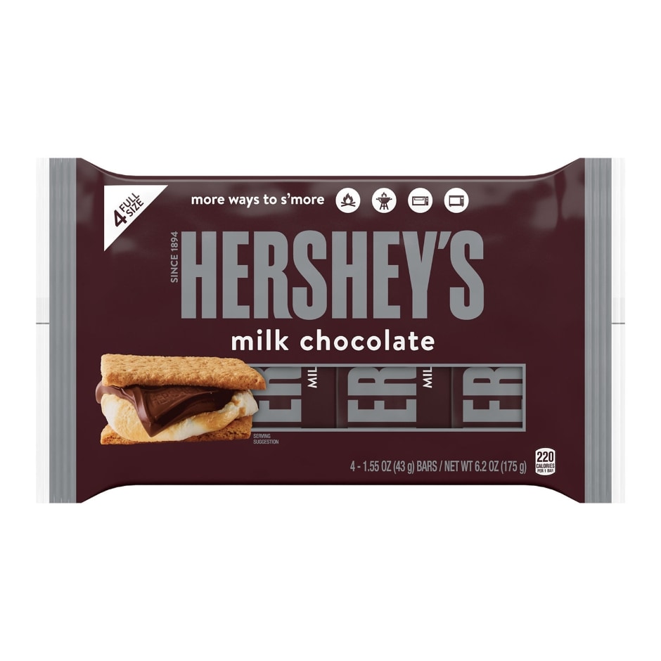 HERSHEY'S Milk Chocolate Candy Bars, 1.55 oz (4 Count) | Family Dollar