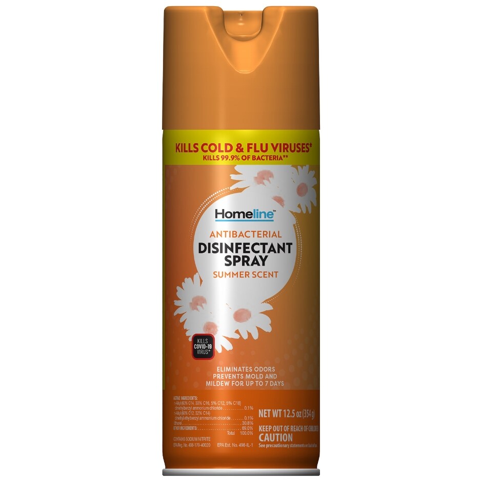 Homeline Antibacterial Disinfectant Spray Summer Scent 12.5 oz | Family ...