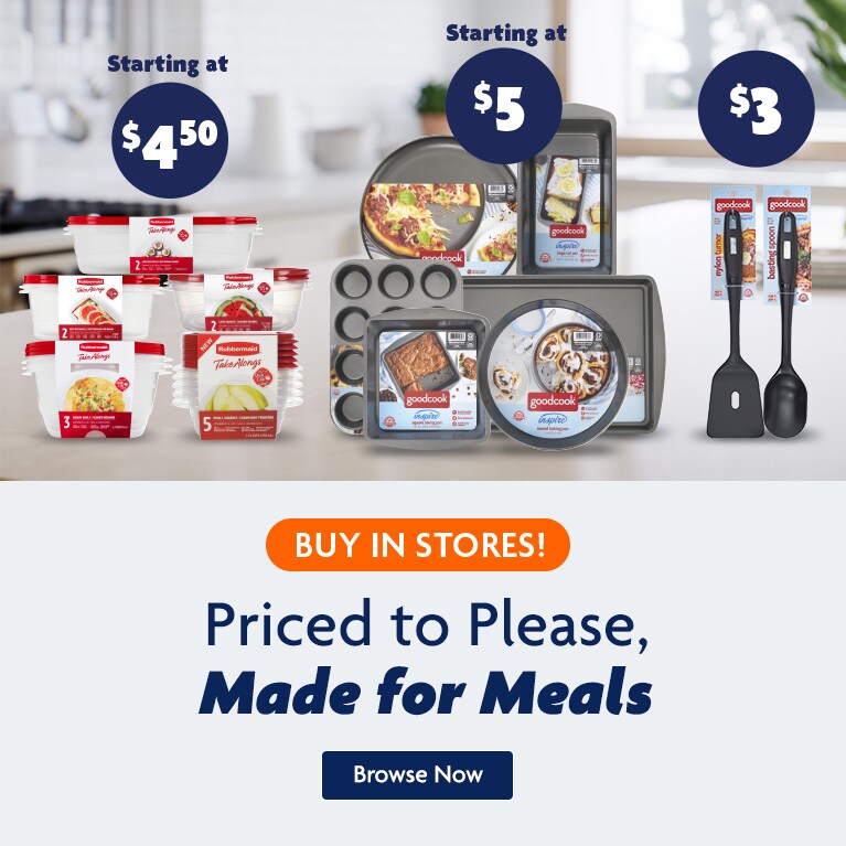 Buy in Stores! Priced to Please, Made for Meals. Browse Now” and food ...